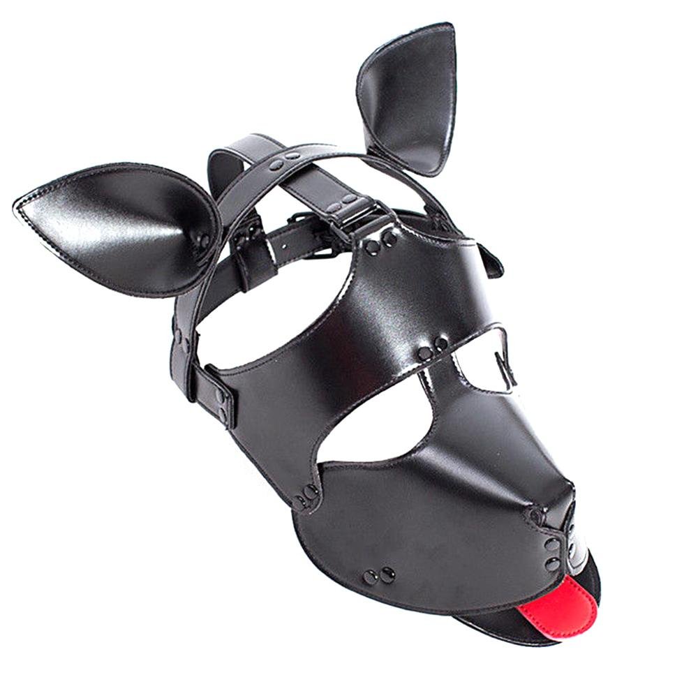 Seductive Leather Puppy Play Mask - LuxeChastity